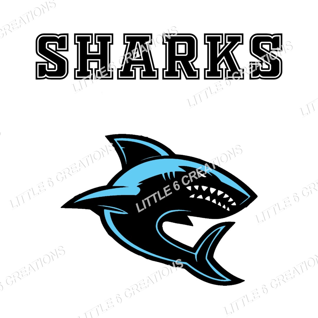 Color Mascot Sharks - PNG - Etsy