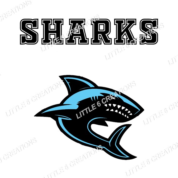 Color Mascot Sharks PNG - Etsy