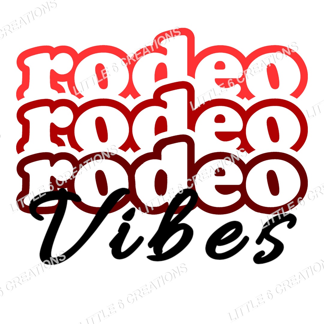 Rodeo Vibes Red - PNG - Etsy