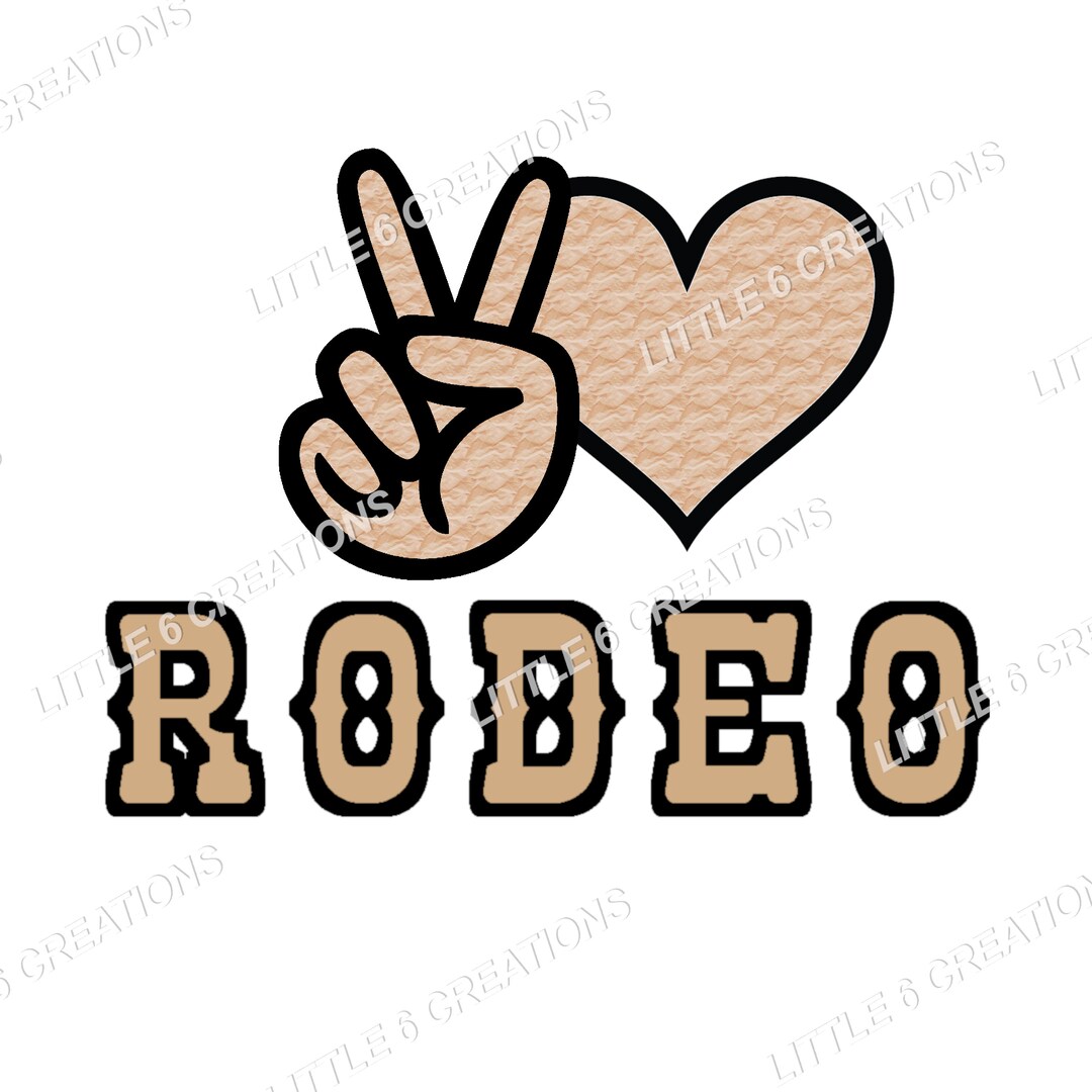 Peace Love Rodeo PNG - Etsy