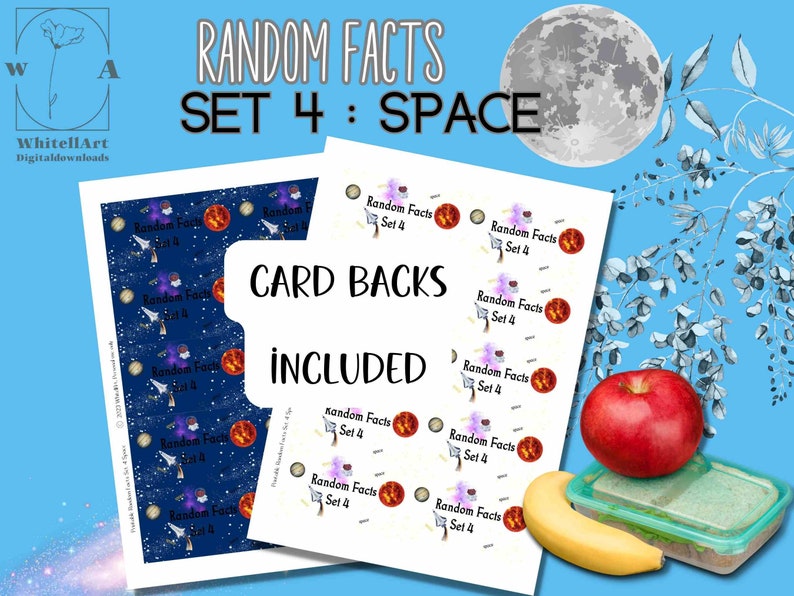 Random Facts Card Printable Instant Download Lunchbox Notes - Etsy