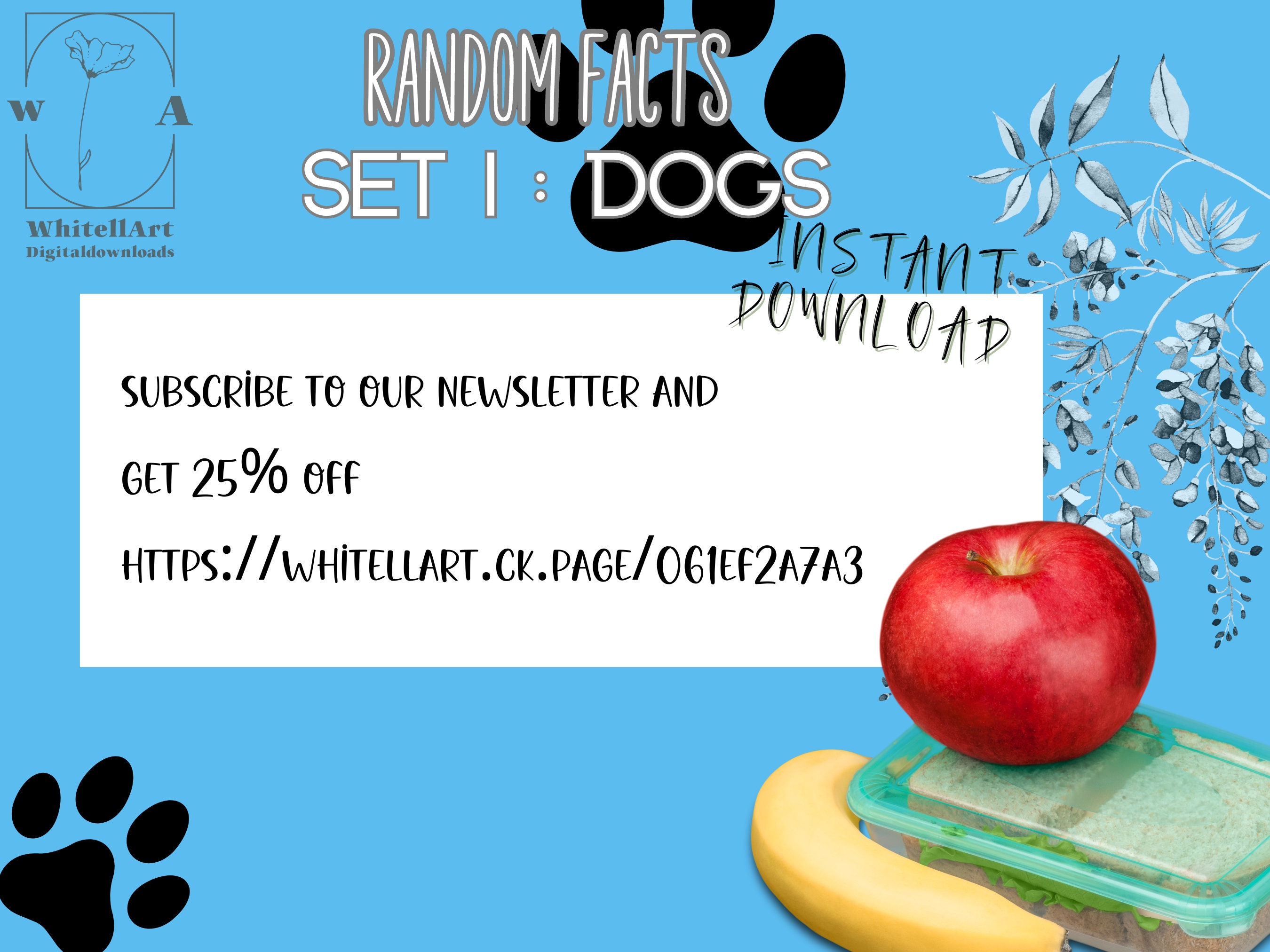 Random Facts Card Printable, Instant Download, Lunchbox Notes, Set 1 ...