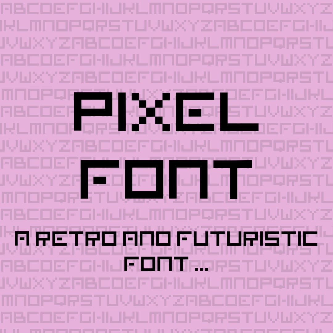 Pixel Font Gaming Font | Retro Alphabet Cool Font Quirky Letters Cute ...