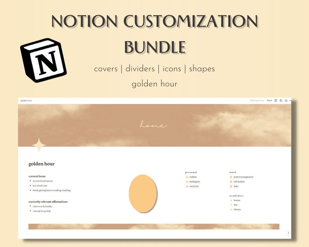 Notion Customization Bundle | Notion Icons, Notion Covers, Notion ...