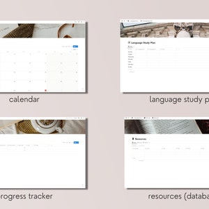 Language Study Notion Template Light Academia, Language Learning Notion Template, Notion ...