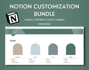 Notion Customization Bundle | Notion Icons, Notion Covers, Notion ...