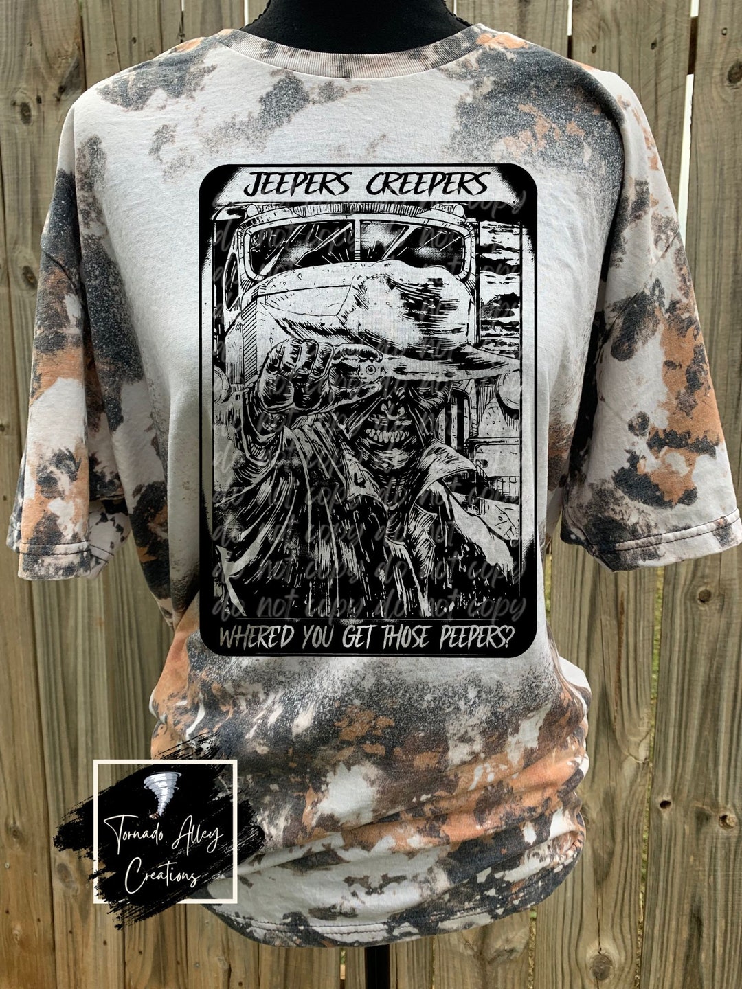 Where'd You Get Those Peepers Cowhide Bleached T-shirt Horror Tee Scary ...