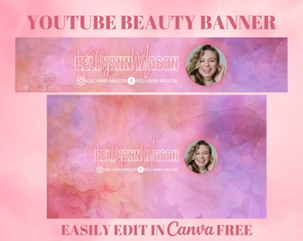 Pink Youtube Banner - Etsy