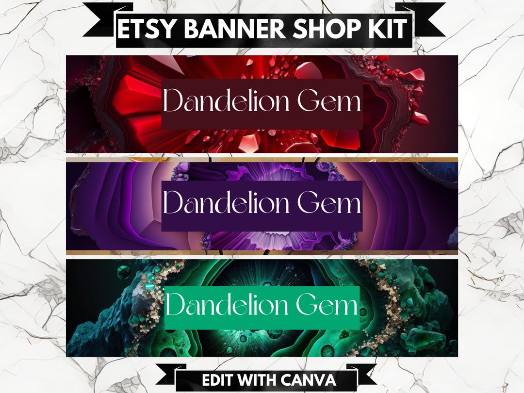 Etsy Banner Shop Kit Set, Etsy Shop Branding Kit, Canva Etsy Banner ...