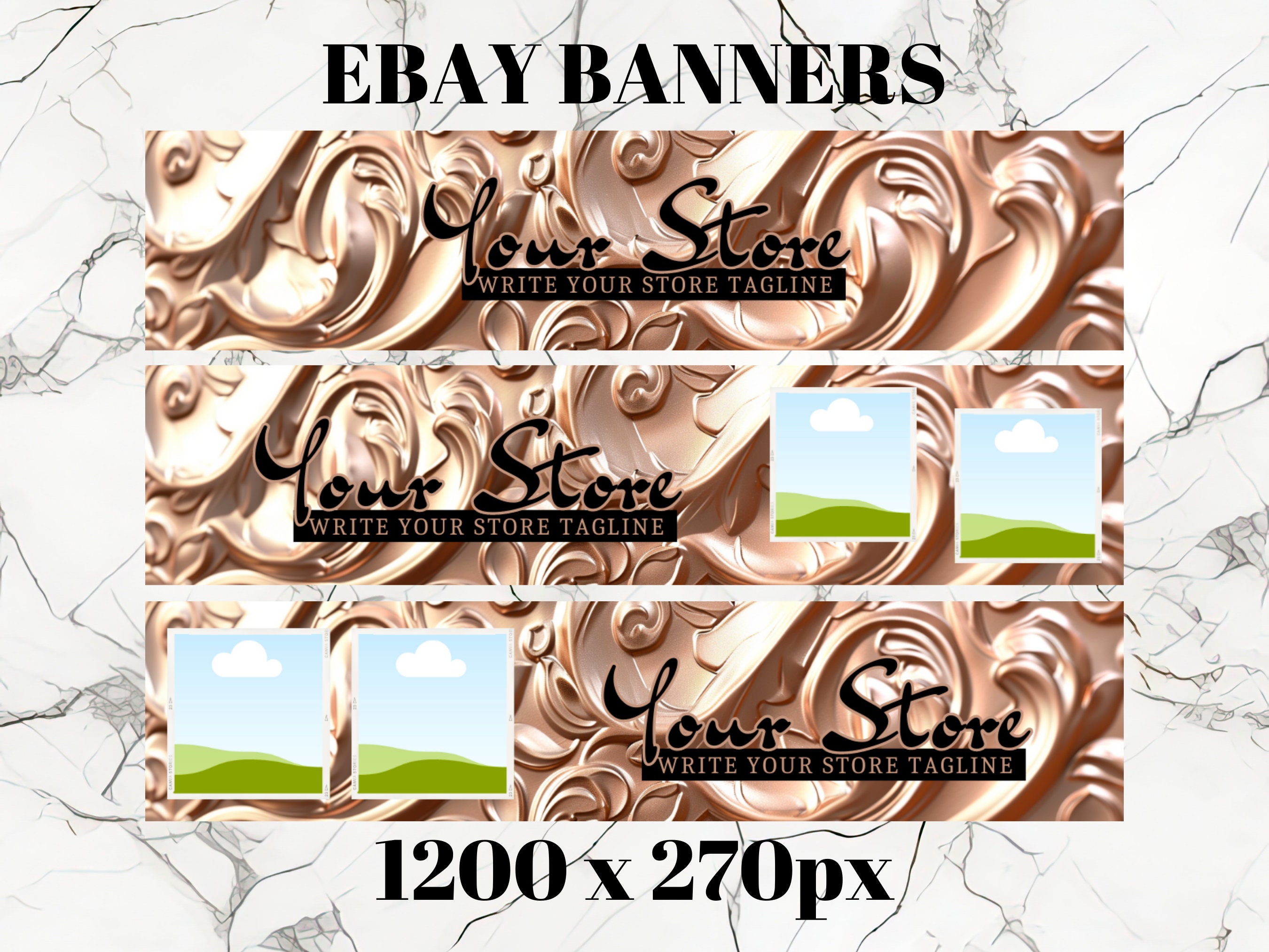 Ebay Store Billboards Ebay Shop Banners Logo and Thank You Cards Rose ...