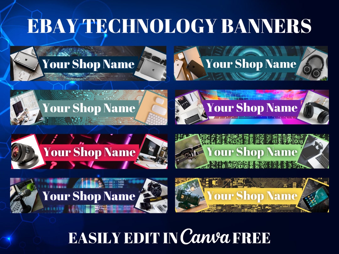 Ebay Banner and Logo Technology Sets Ebay Billboard and Logo - Etsy