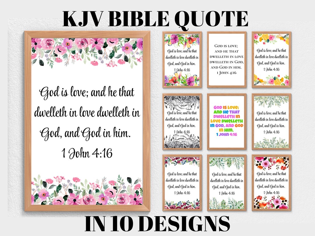 Inspirational KJV Bible Quote Printable Wall Art INSTANT - Etsy