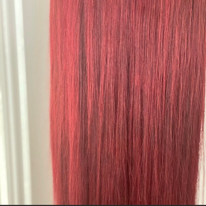 Vermillion Siren Human Hair Lace Front Red Wig High Density - Etsy