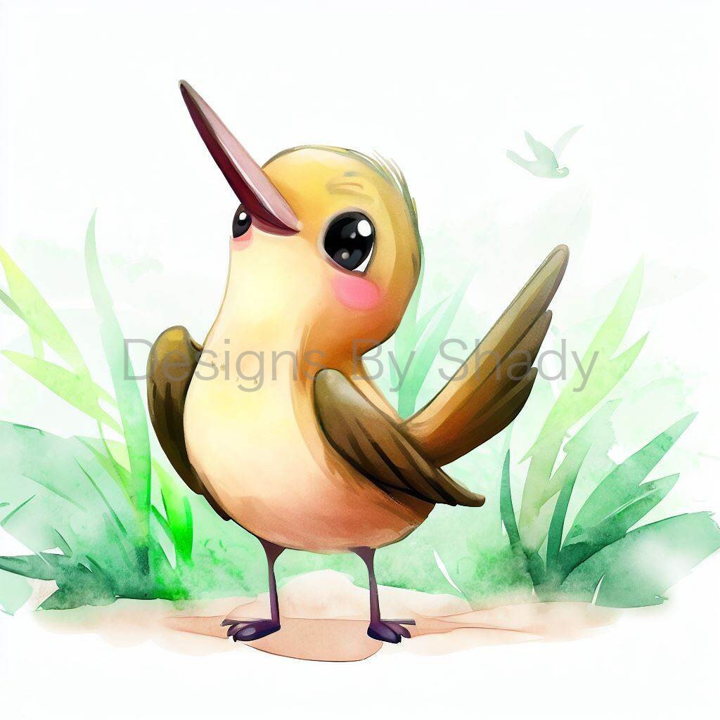 14 Baby Hummingbird Clipart Pngs, Commercial Use Digital Download ...