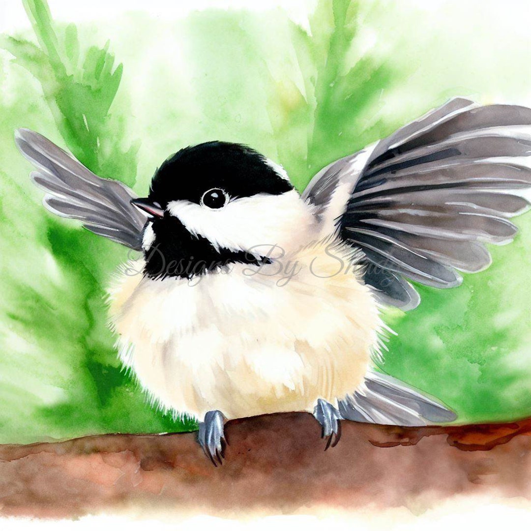 14 Baby Chickadee Clipart Pngs, Commercial Use Digital Download, Mixed ...