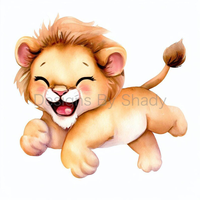 14 Baby Lion Cub Clipart Pngs, Commercial Use Digital Download, Mixed ...