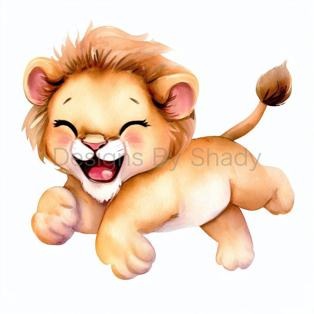 14 Baby Lion Cub Clipart Pngs, Commercial Use Digital Download, Mixed ...