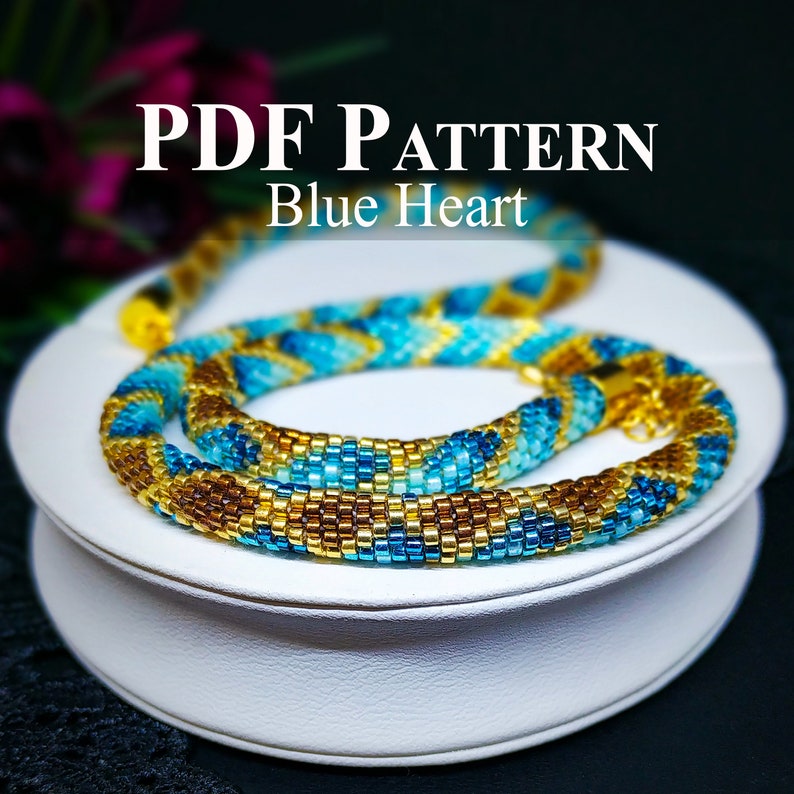 PDF Pattern Bead Crochet Necklace Seed Beads Necklace - Etsy