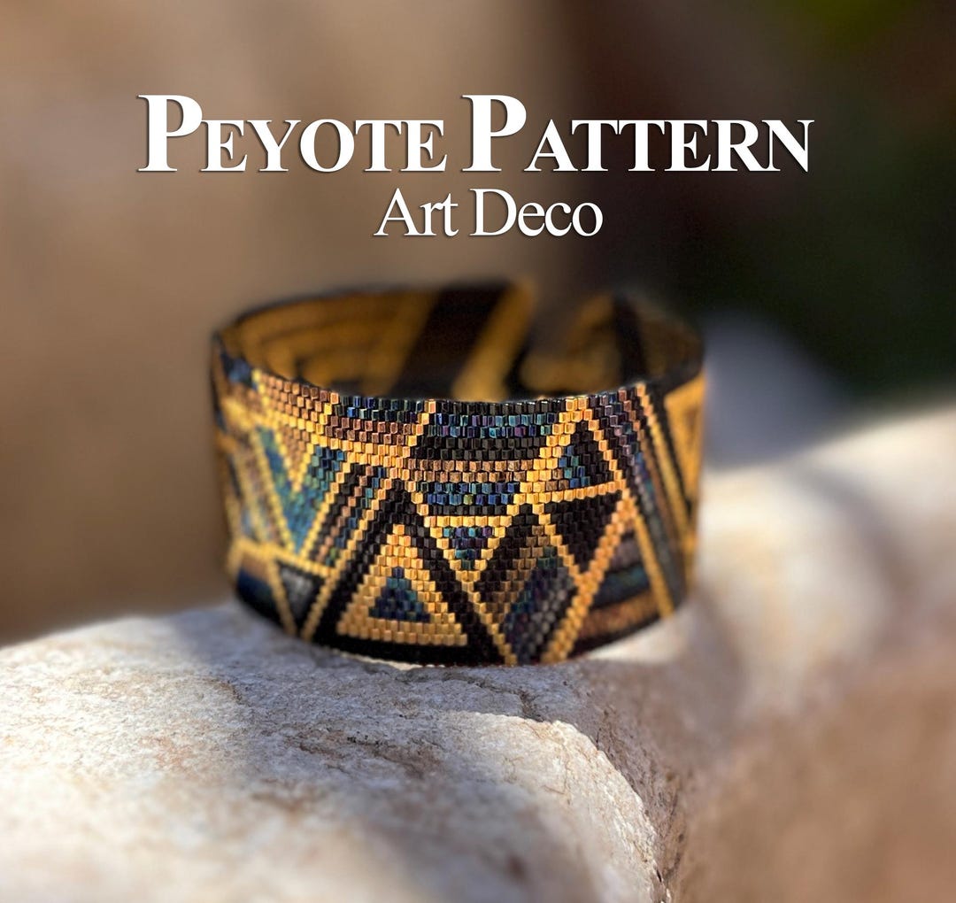Beaded Bracelets Pattern, Miyuki Delica Bracelet "art Deco", Even-count ...