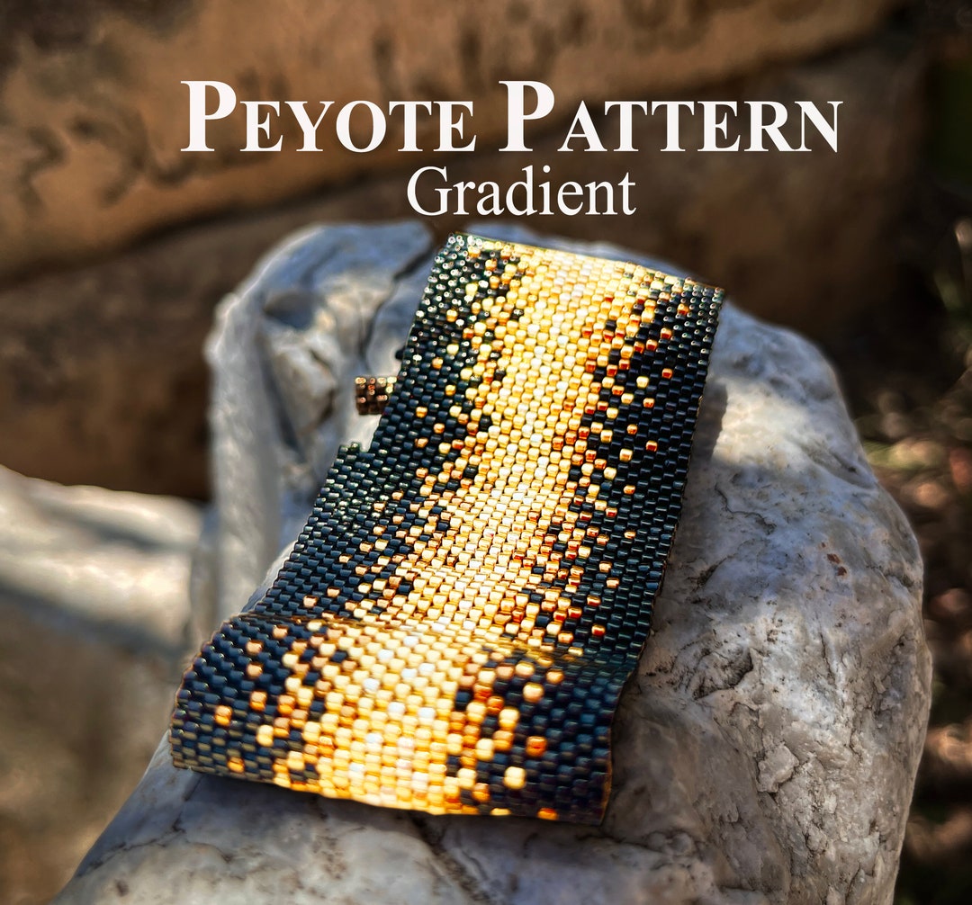 Peyoted Beaded Bracelets Pattern, Delica Bracelet "gradient", Even ...