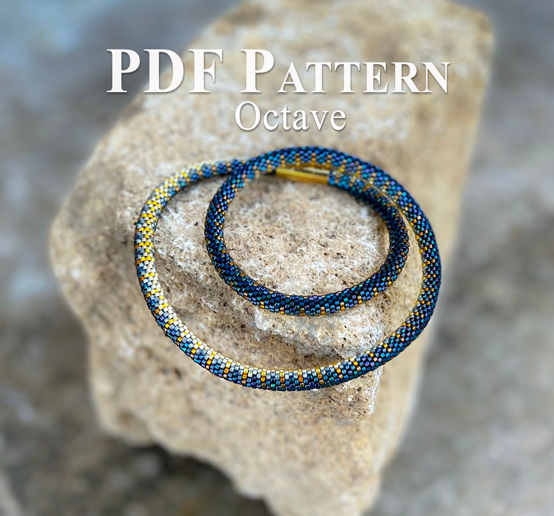 Beading Pattern Bead Crochet Necklace PDF Pattern Octave - Etsy