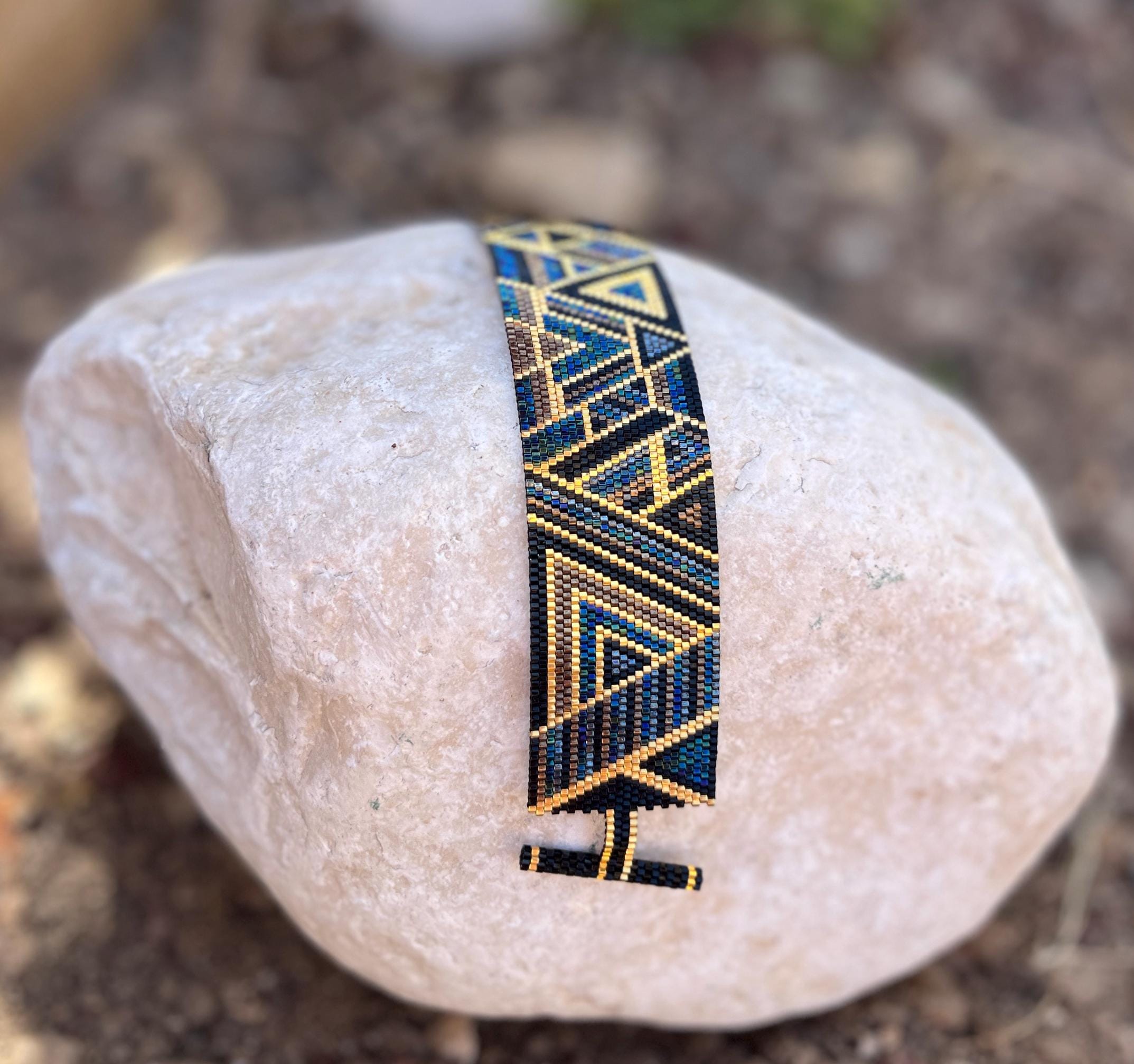 Beaded Bracelets Pattern, Miyuki Delica Bracelet "art Deco", Even-count ...