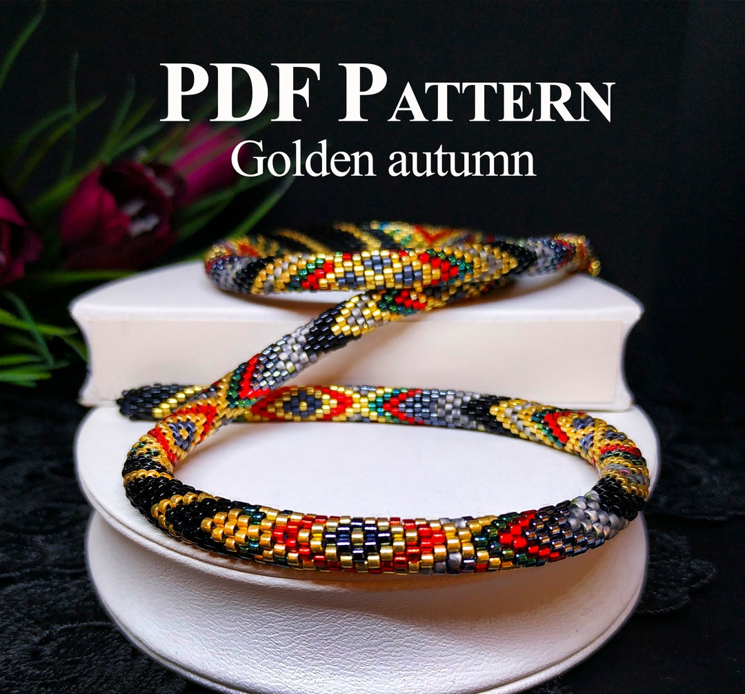 PDF Pattern Bead Crochet Necklace, Seed Beads Necklace Pattern, Rope ...