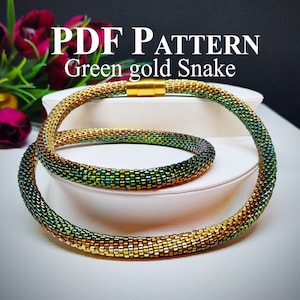 PDF Pattern Bead Crochet Necklace - Seed Beads Necklace Pattern - PDF ...