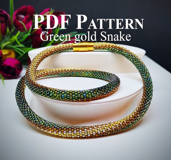 PDF Pattern Bead Crochet Necklace Seed Beads Necklace - Etsy