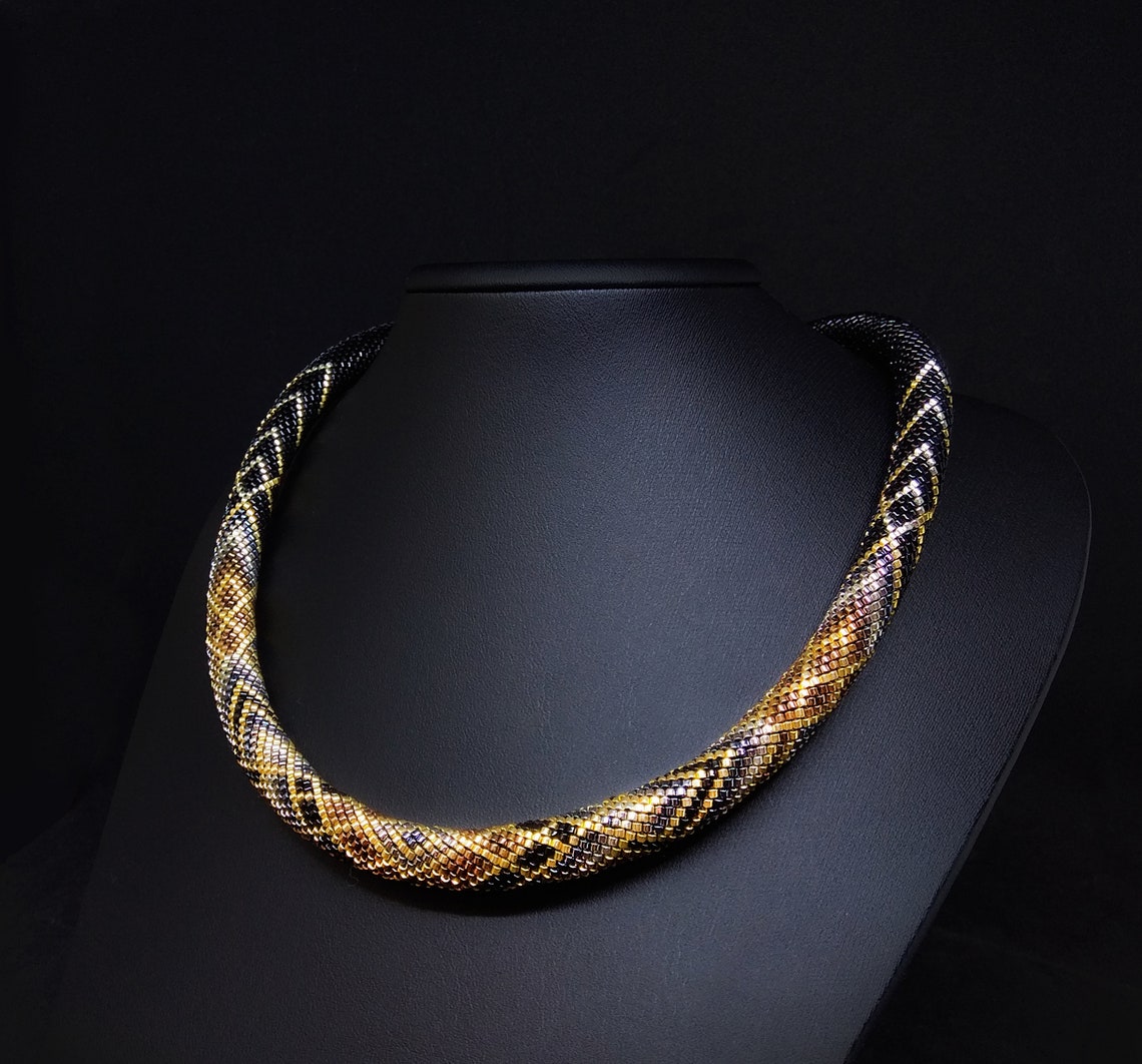 Bead Crochet Pattern Handmade Bead Jewelry Necklace for | Etsy