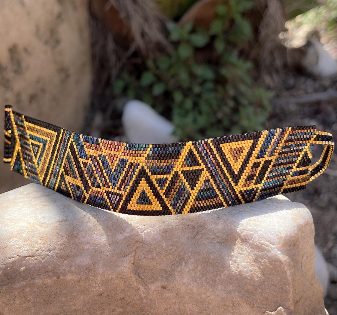 Beaded Bracelets Pattern, Miyuki Delica Bracelet "art Deco", Even-count ...