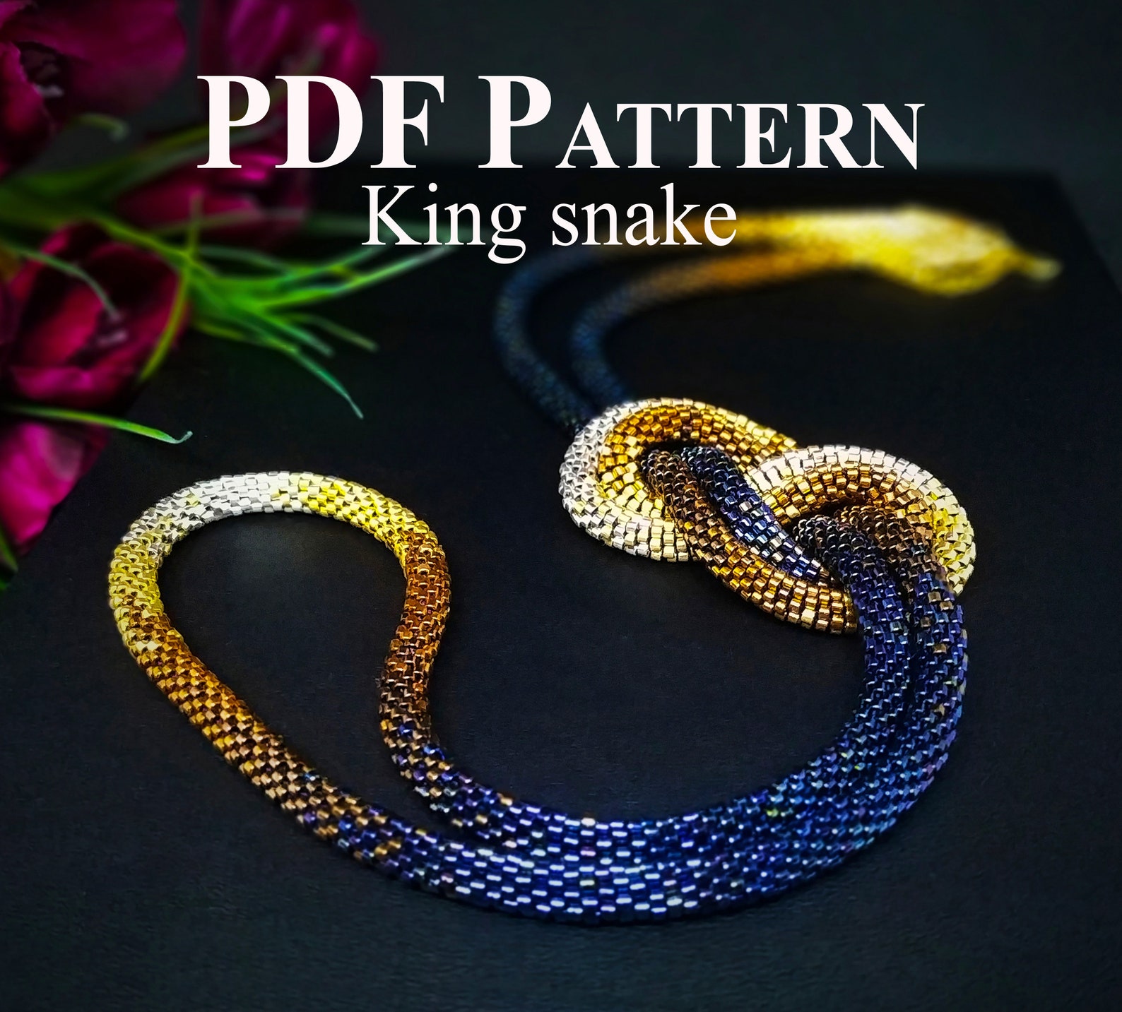 Pattern Bead Crochet Necklace Beaded Gradient Necklace - Etsy