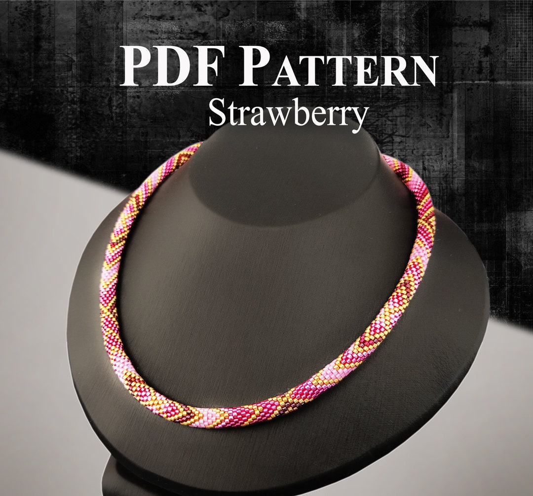 PDF Pattern Bead Crochet Necklace - Beads Crochet Pattern - Beaded ...