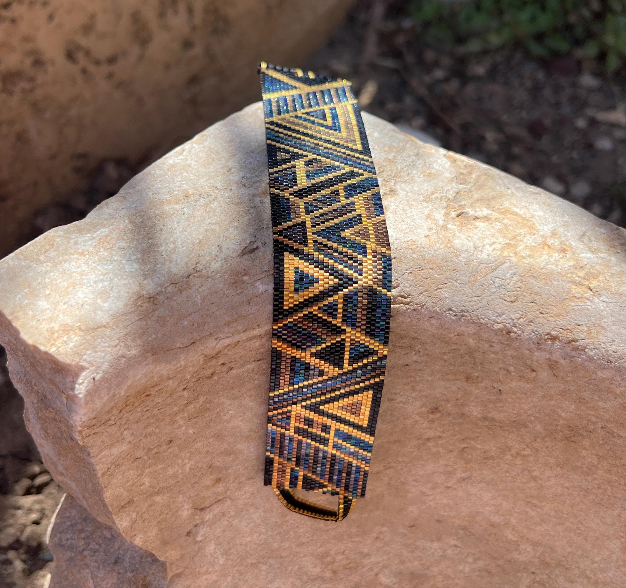 Beaded Bracelets Pattern, Miyuki Delica Bracelet "art Deco", Even-count ...