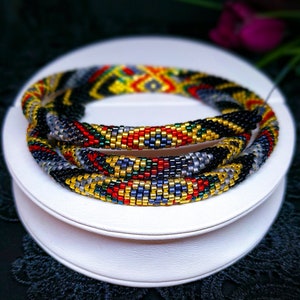 PDF Pattern Bead Crochet Necklace, Seed Beads Necklace Pattern, Rope ...