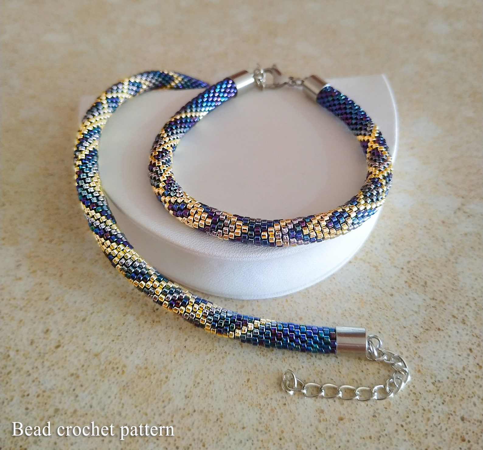 PDF Pattern Bead Crochet Bracelet Original Beaded Bracelet - Etsy