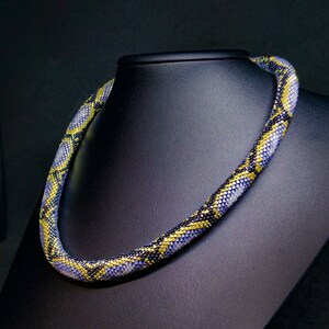 PDF Pattern Bead Crochet Necklace, Seed Beads Necklace Pattern, Rope ...