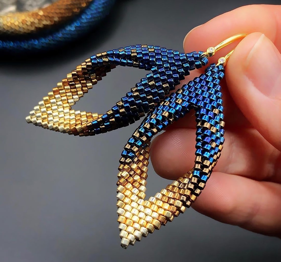 Bead Earrings Pattern PDF Pattern Bead Earrings Seed Bead - Etsy