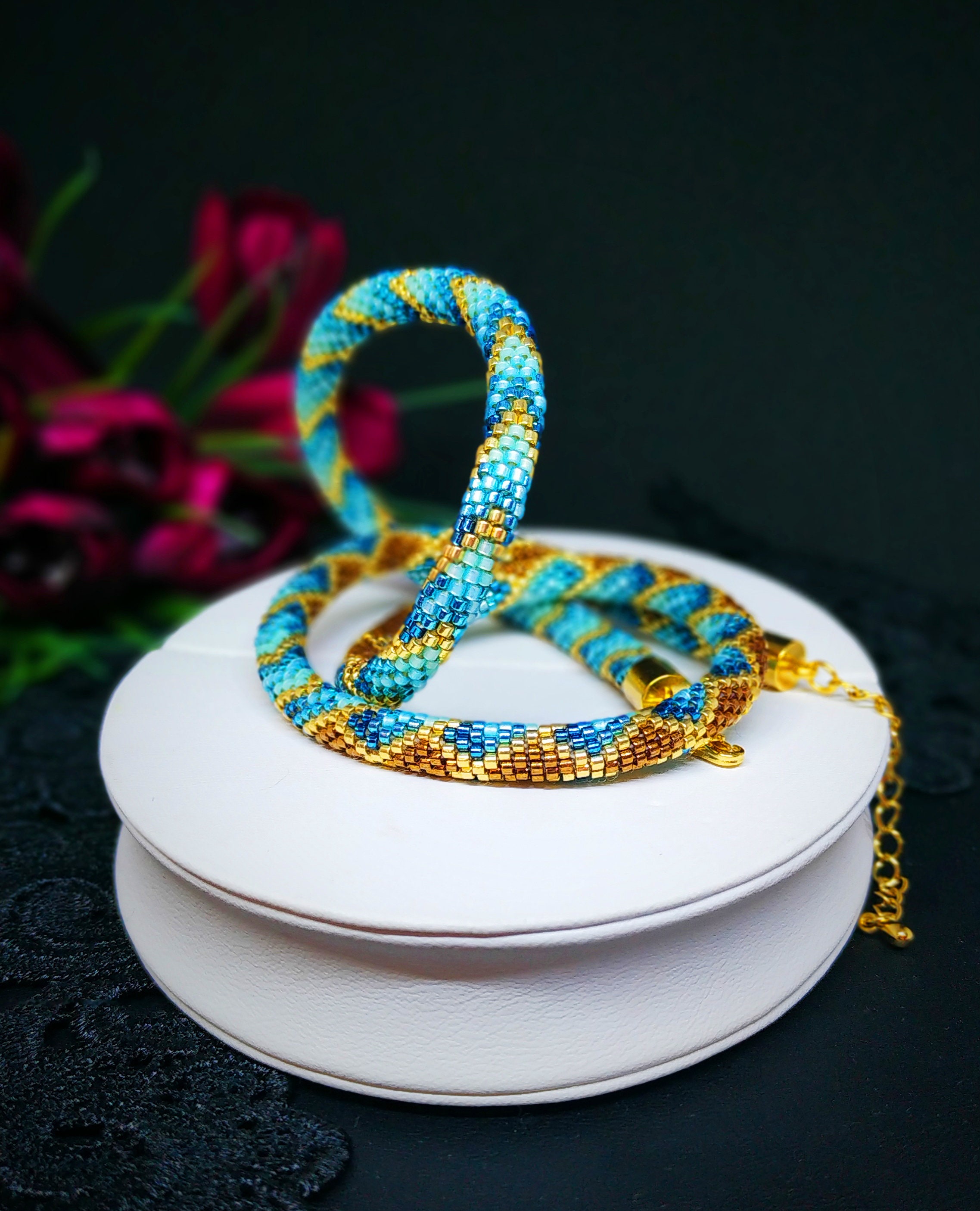 PDF Pattern Bead Crochet Necklace Seed Beads Necklace - Etsy