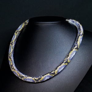 PDF Pattern Bead Crochet Necklace, Seed Beads Necklace Pattern, Rope ...