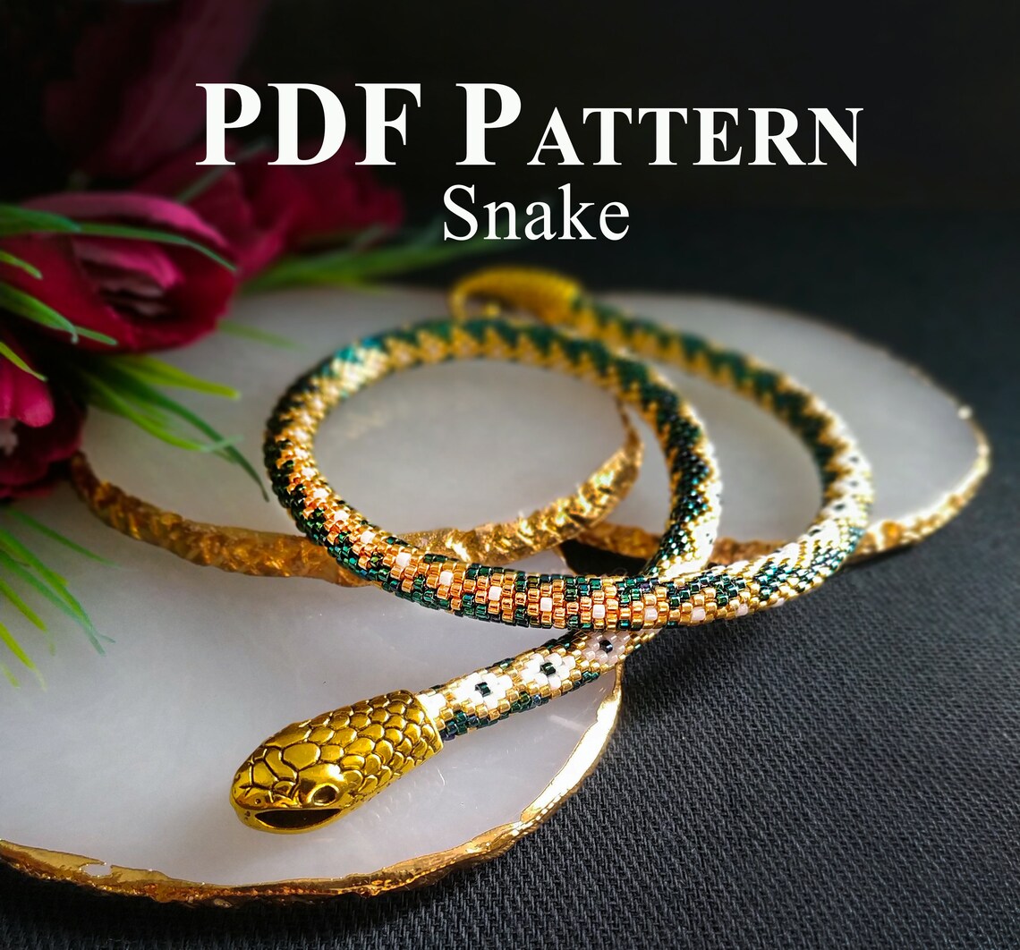 PDF Pattern Bead Crochet Necklace Seed Beads Necklace | Etsy