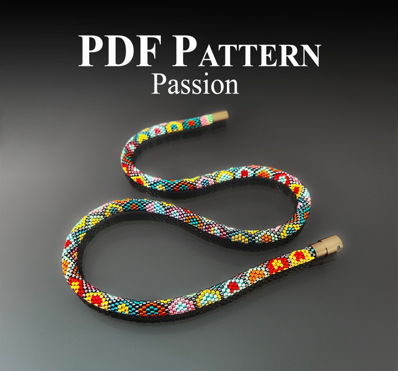 Bead Crochet Pattern PDF Pattern Beads Crochet Necklace - Etsy