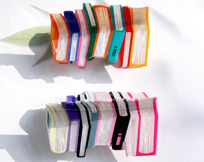 Stack of Books Claw Clip Book Lovers Hair Clip Reading Lovers Bookish ...