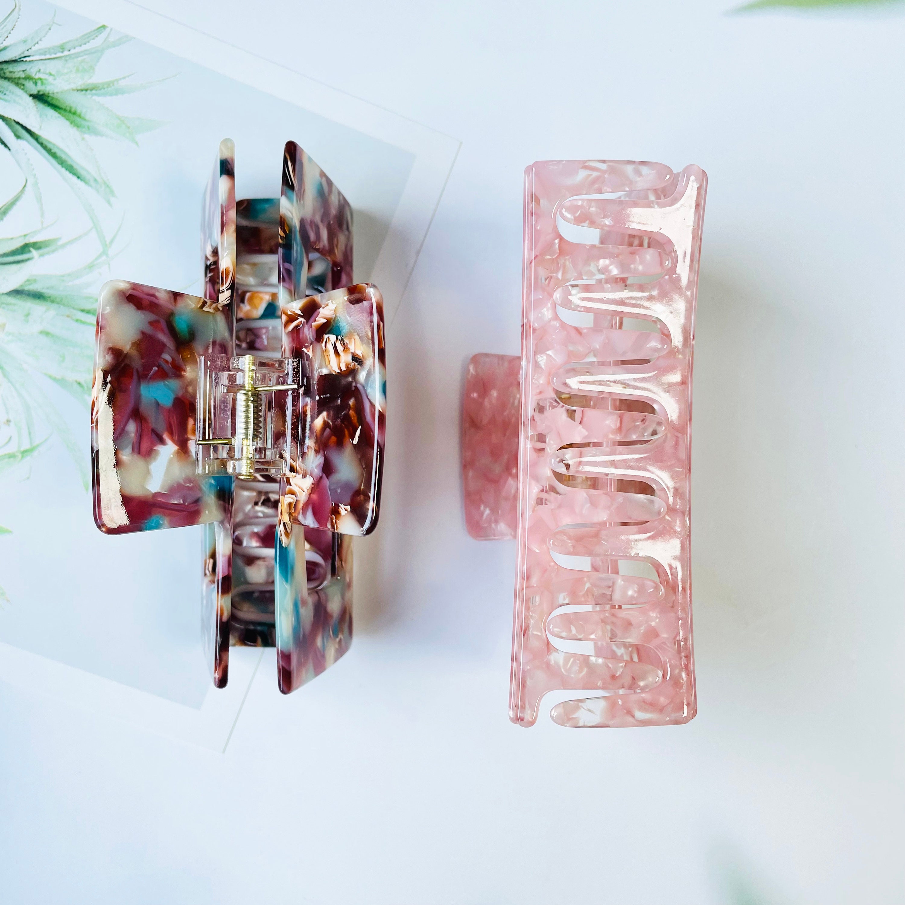 Large Vintage Hair Claw Clips Rectangle Hair Claw for Women - Etsy