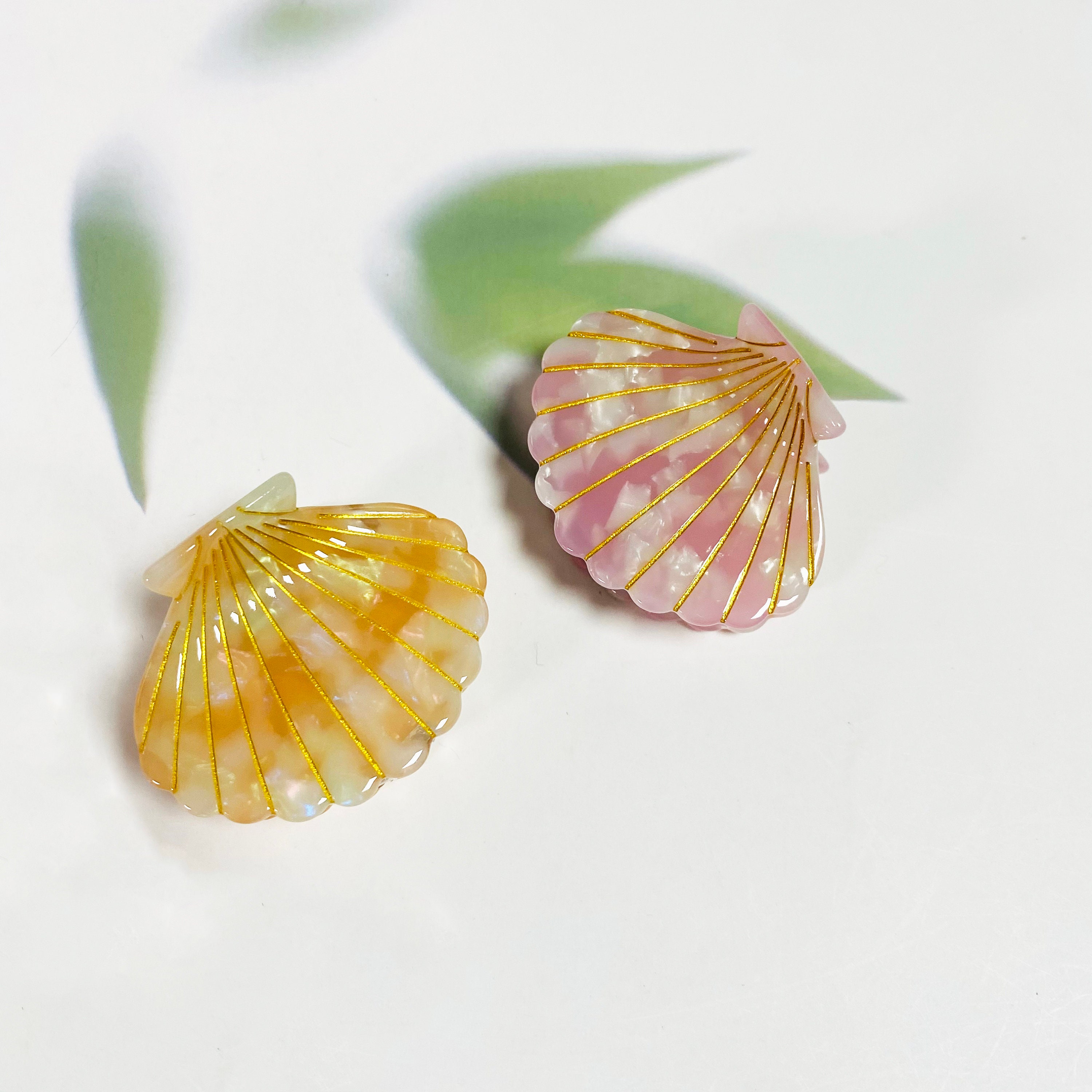 Large Seashell Hair Claw Clip,elegant Shell Hair Clamps,bridal Shower ...