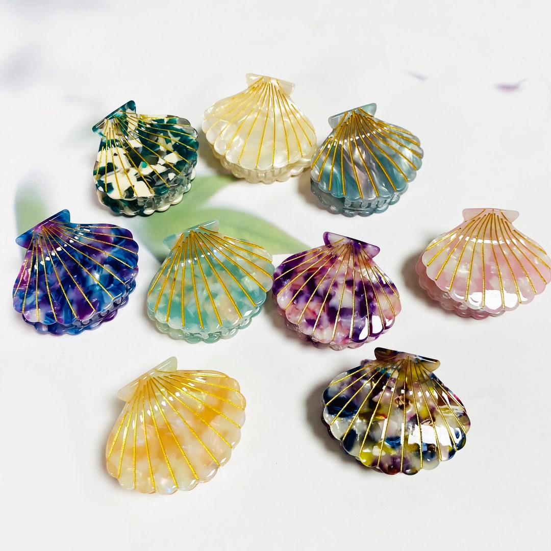 Large Seashell Hair Claw Clip,elegant Shell Hair Clamps,bridal Shower ...