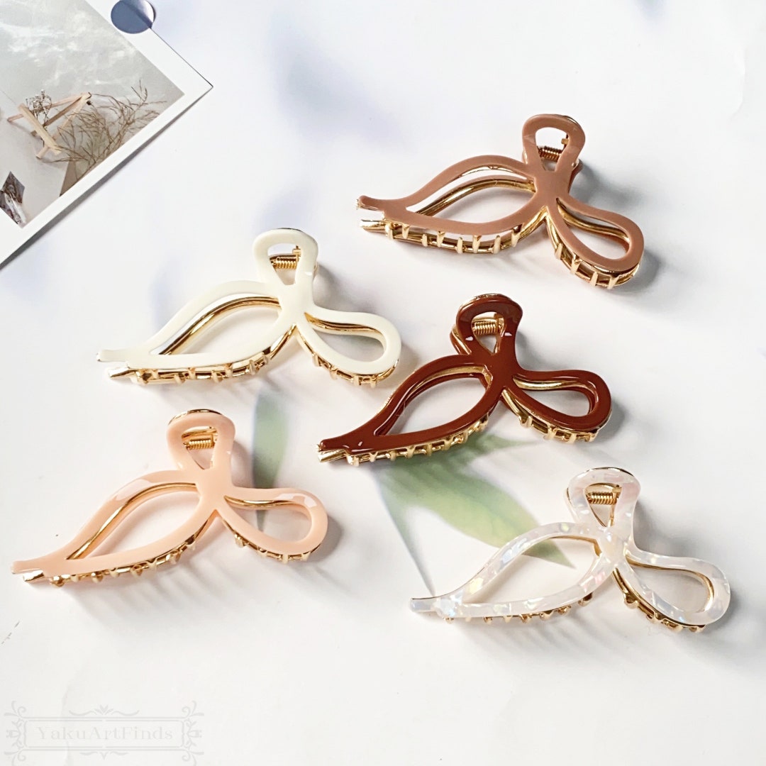 Large Bow Alloy Hair Clip,advanced Bow Hair Claw,women Hair Crabs,girls ...