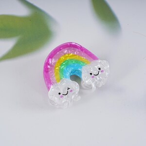 Lovely Rainbow Cloud Hair Claw Clips,acrylic Hair Claws for Women ...