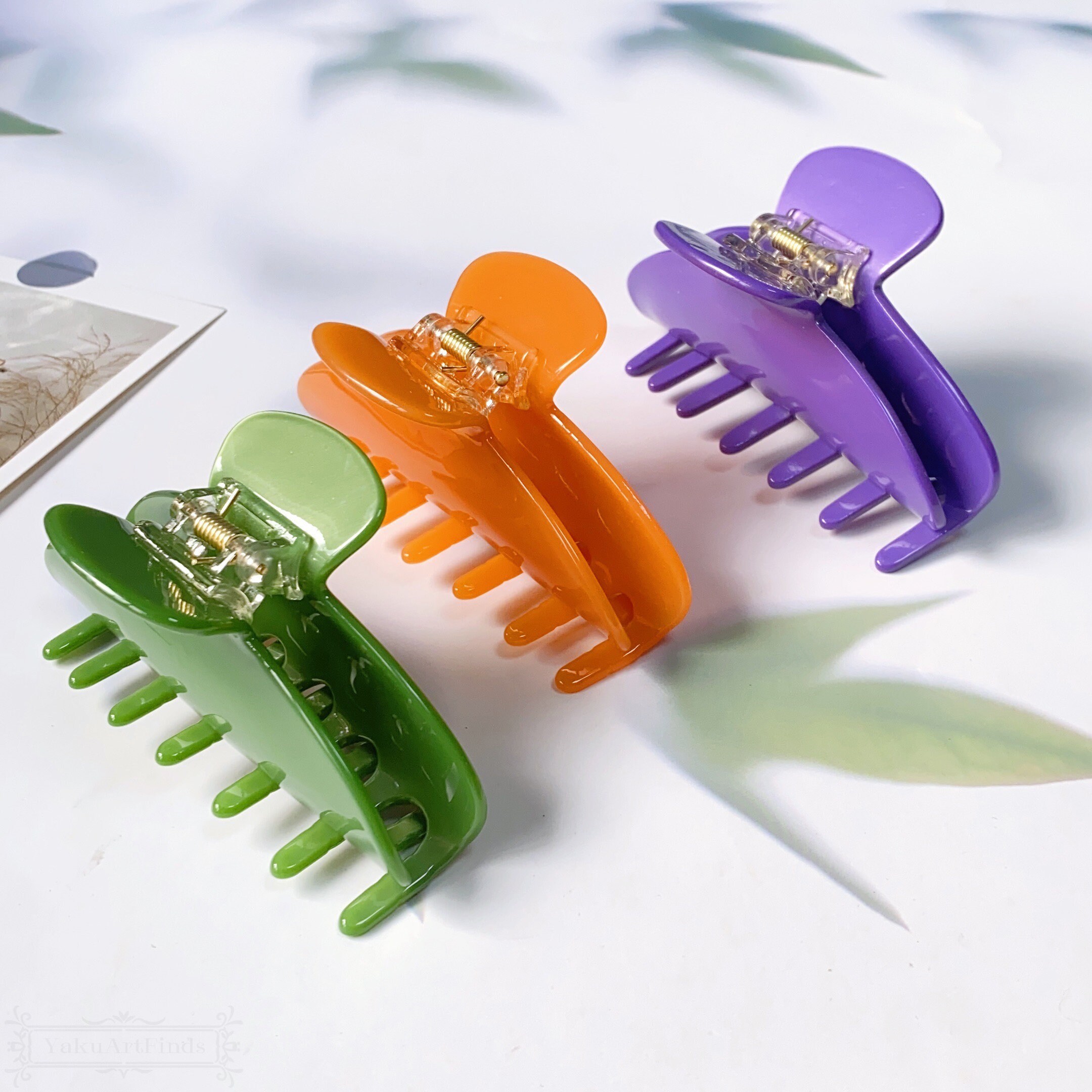 Jelly Color Moon Hair Claw Clips,large Hair Clamps for Thin and Thick ...