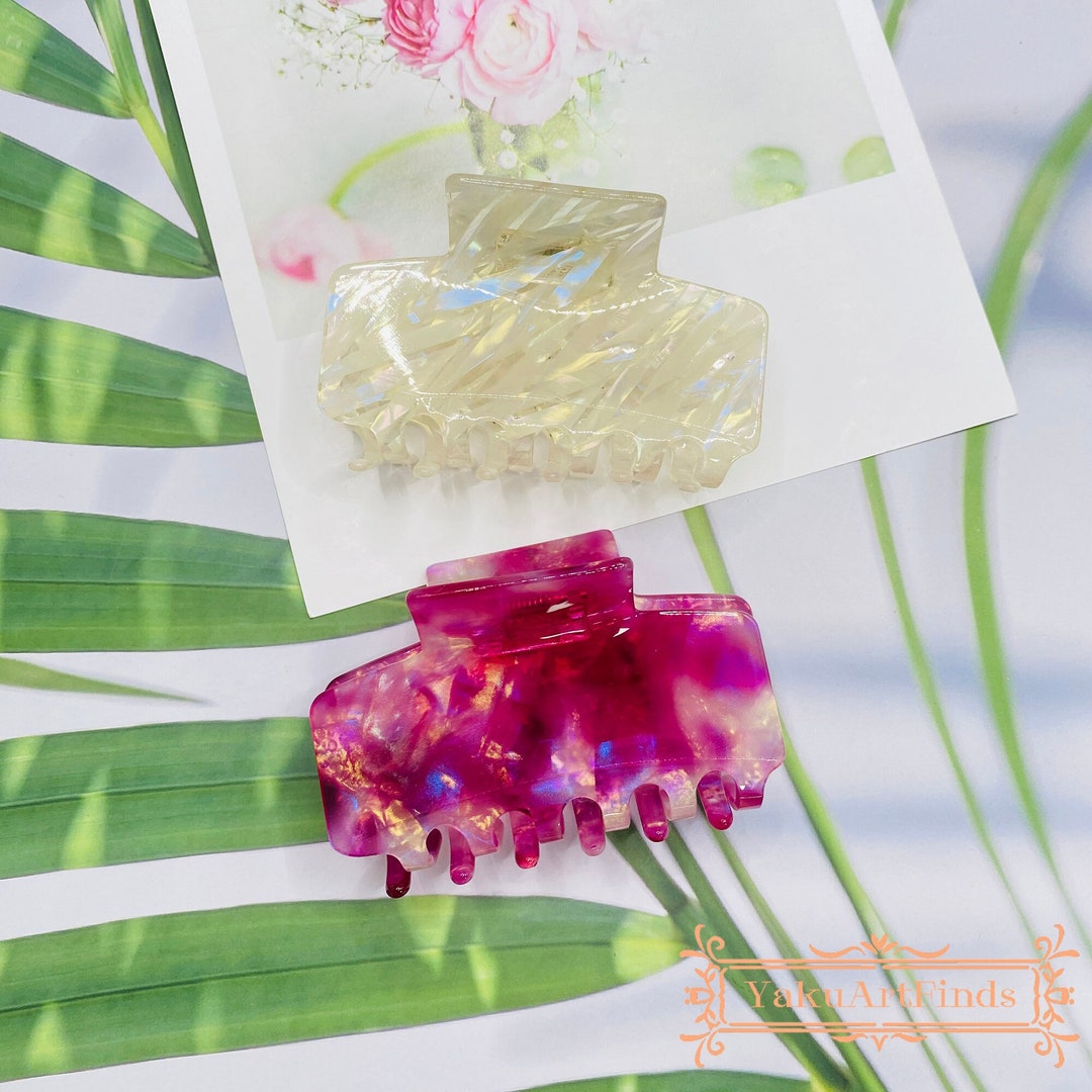 Shining Gradient Hair Clips for Women,elegant Hair Claws,acetate Sheet ...